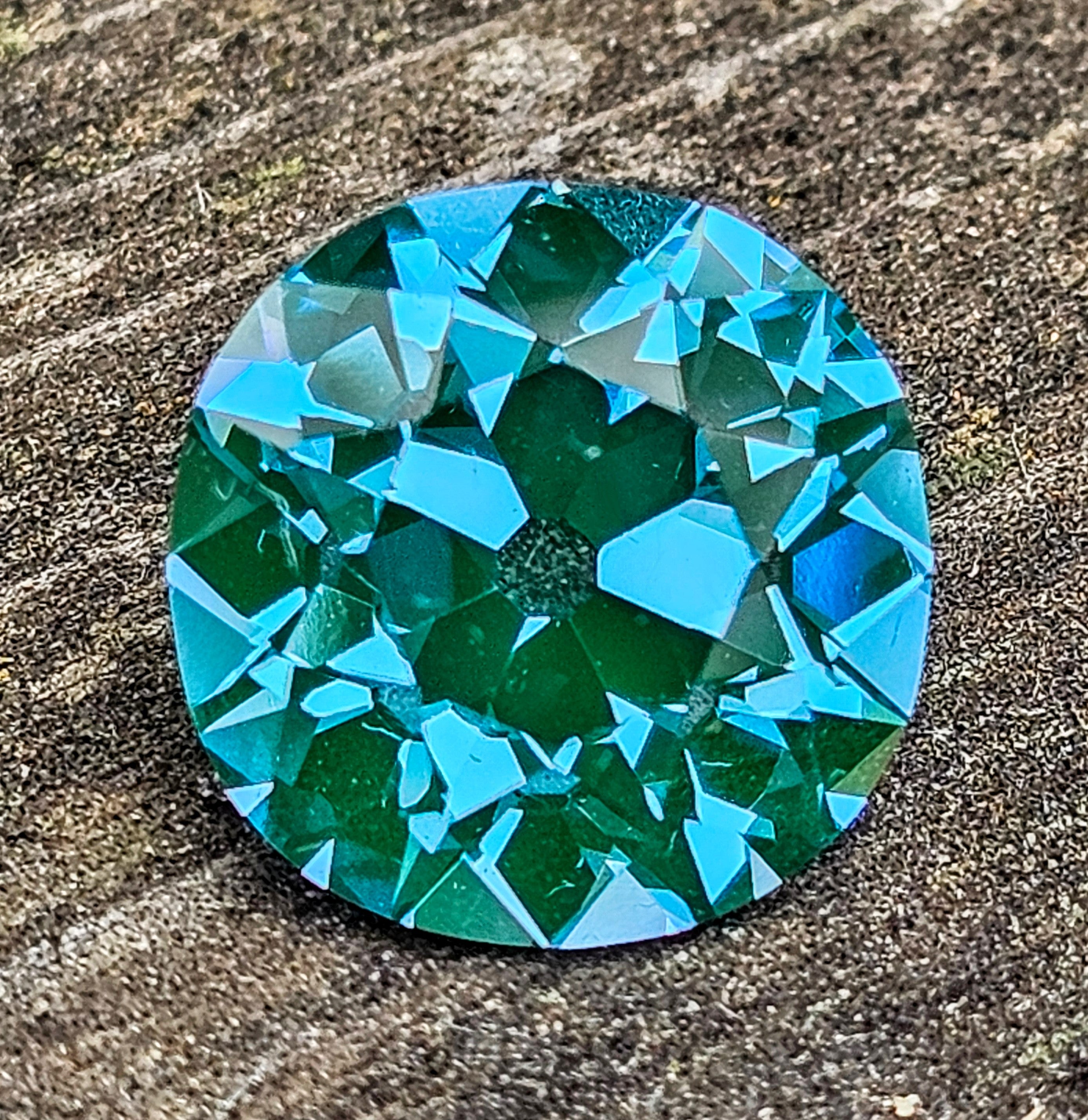 Teal Lab Spinel, Antique Cushion Cut, 8.12 Carats – DJEVA